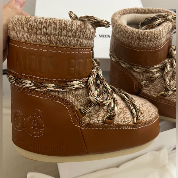 Chloe | Shoes | New In Box Chloe Moon Boots Leather Snow Boots | Poshmark